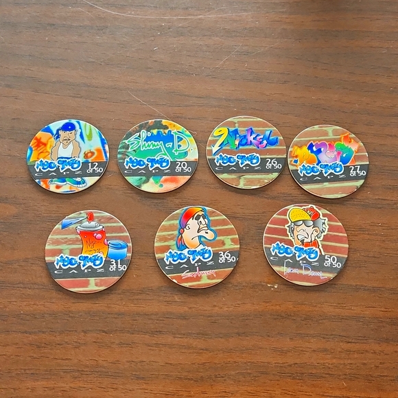 Other | Set Of 7 Nyc Crazy Capz Vintage Milk Cap Pogs | Poshmark